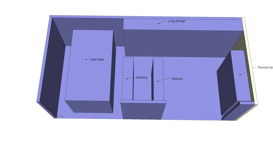 2 story shop addition lower floor layout | 3D Warehouse