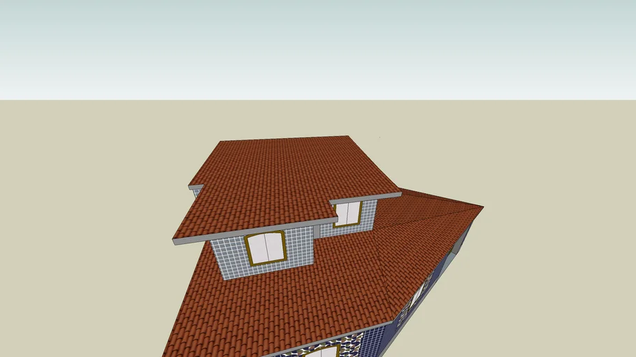 two tone blue with tiles from new terracotta | 3D Warehouse