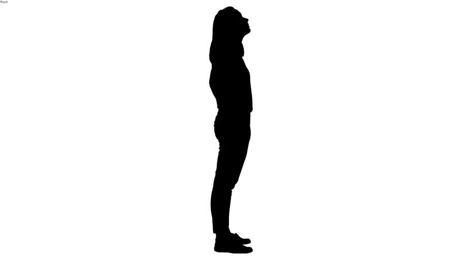 2d silhouette side woman looking up | 3D Warehouse