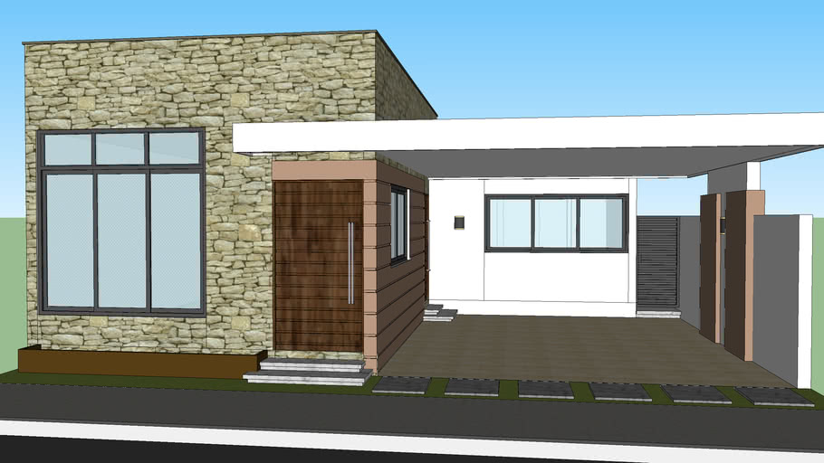 Contemporary one story house | 3D Warehouse