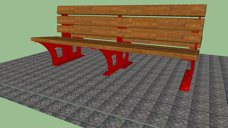 Double bench | 3D Warehouse