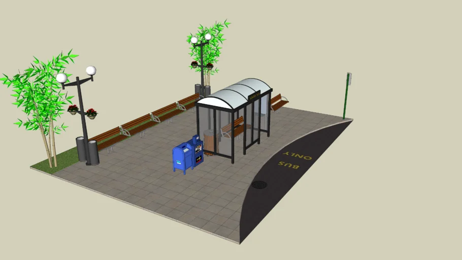 bus stop | 3D Warehouse