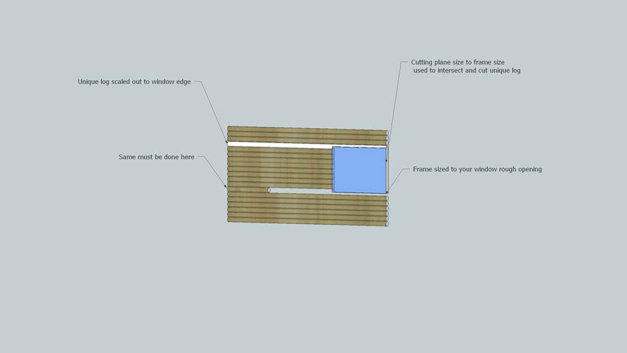 Window_log_wall | 3D Warehouse