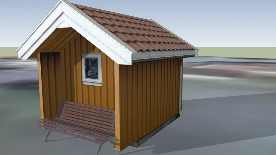 Small Public Hut looking out over the river | 3D Warehouse