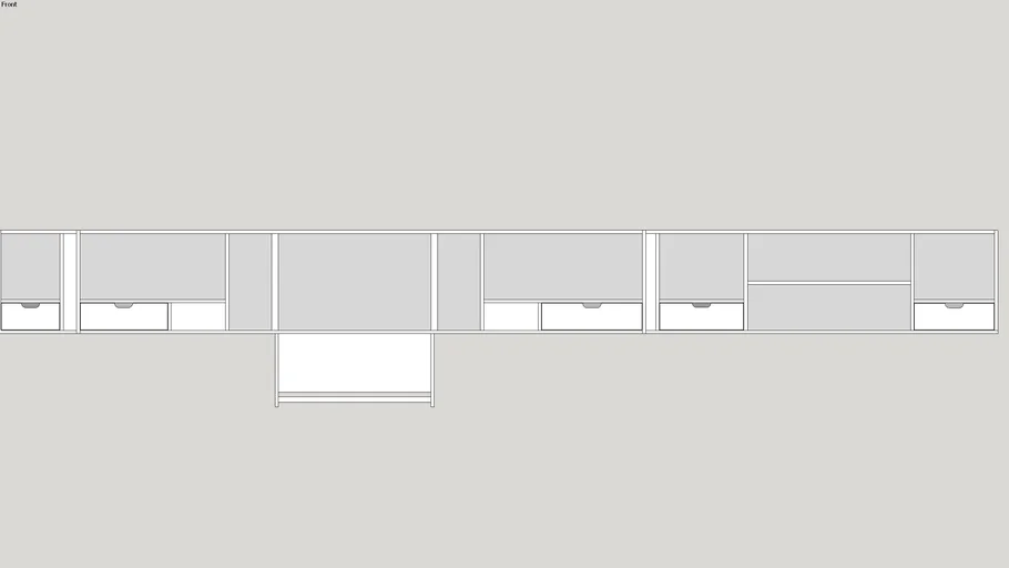 Front view with cutouts | 3D Warehouse