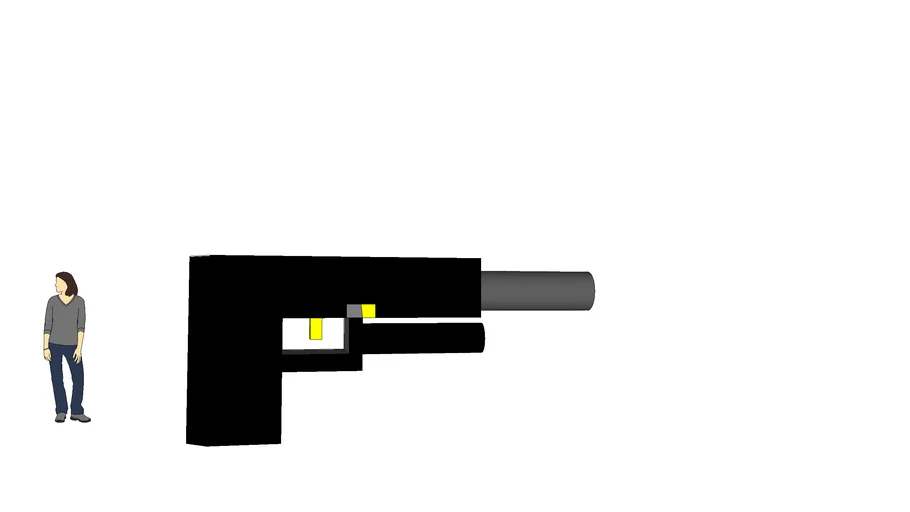 simple hand gun with flashlight | 3D Warehouse