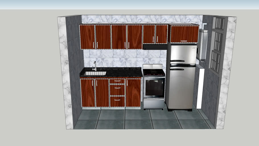 Cocina Integral Lineal | 3D Warehouse