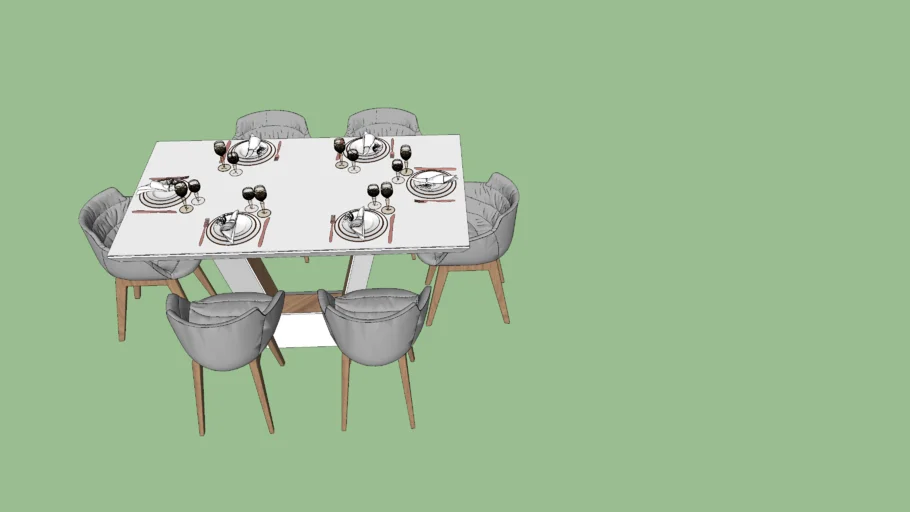 MESA 6 LUGARES | 3D Warehouse