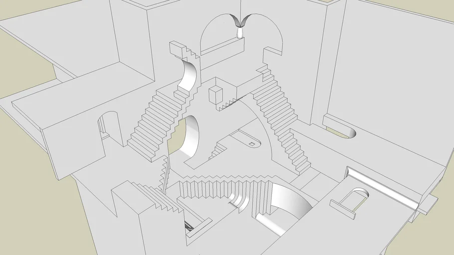 Escher - relativity | 3D Warehouse