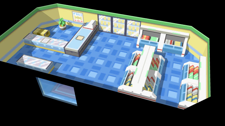 Kanto Pokemon Mart from FireRed and LeafGreen | 3D Warehouse