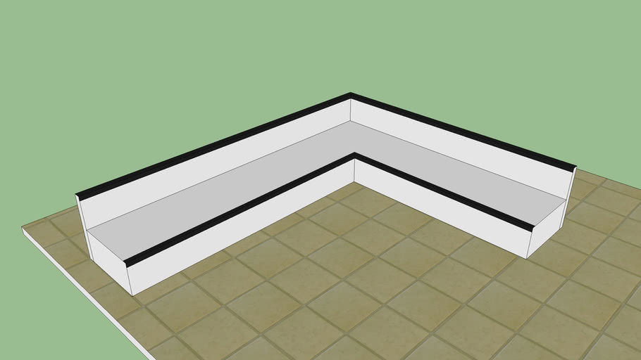 Grada en aglomerado de madera tipo 'L' | 3D Warehouse