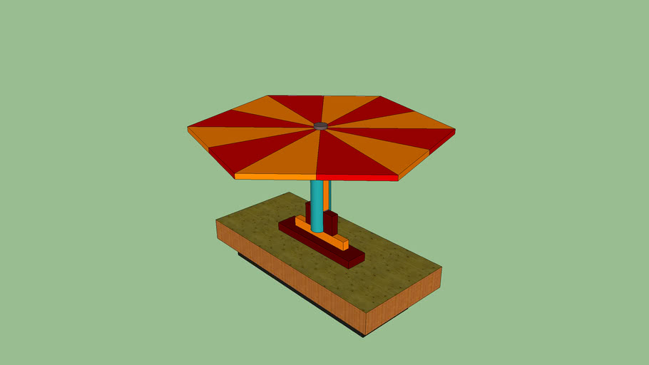 table avec parasol | 3D Warehouse