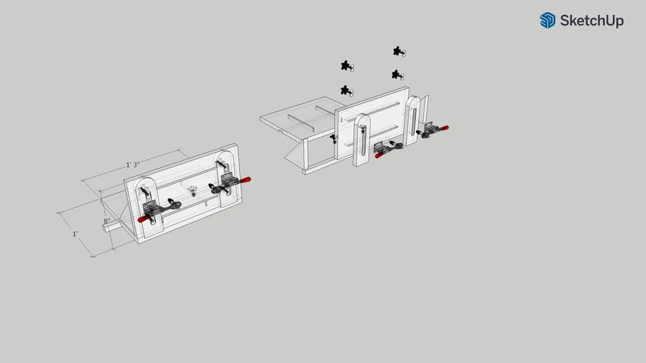 Vertical router table sled | 3D Warehouse