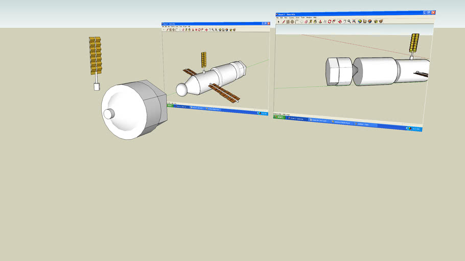 Mir space station Pt 2 Kvant 1 | 3D Warehouse