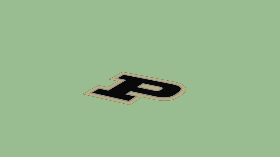 Purdue Logo - Black P | 3D Warehouse
