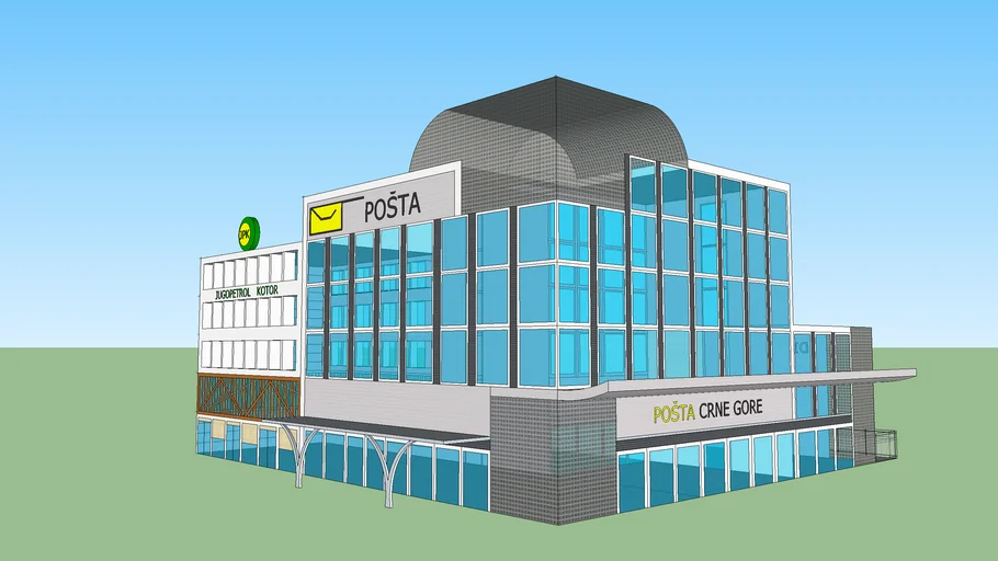 POST OFFICE BUILDING AND COMMERCIAL BUILDING | 3D Warehouse