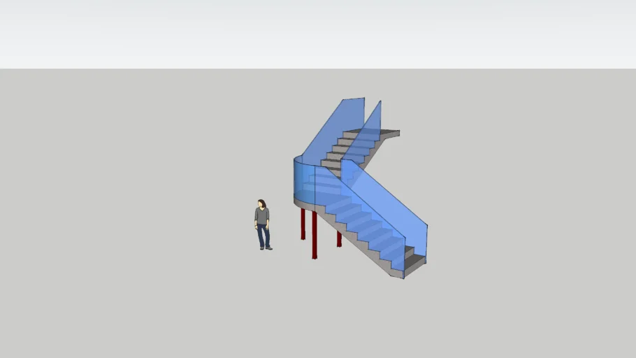 Curved Staircase | 3D Warehouse