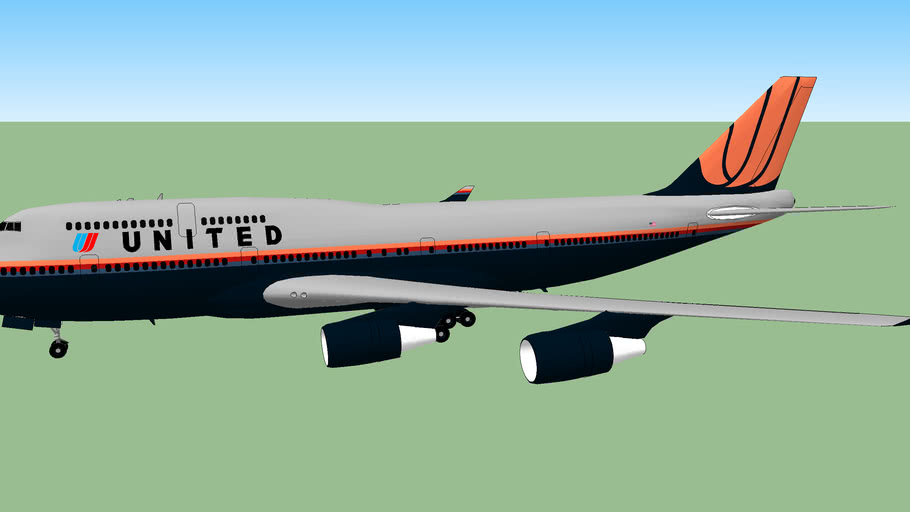 United Airlines Boeing 747-400 in Former Livery. | 3D Warehouse