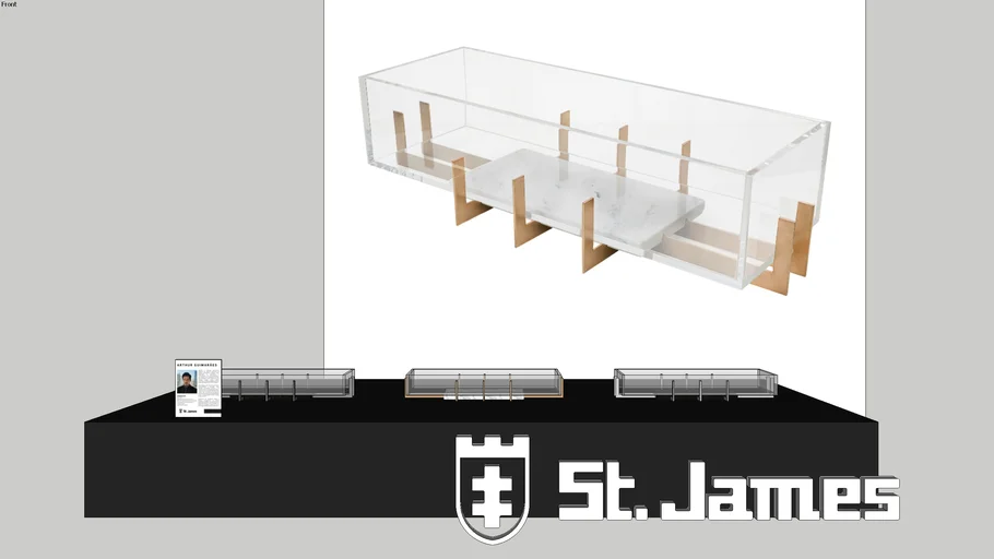 Centro de Mesa Retangular Float - Código: 3645 / Arthur Guimarães para Saint James | 3D Warehouse