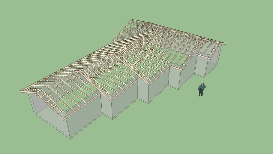 Complex Truss Roof 1 | 3D Warehouse