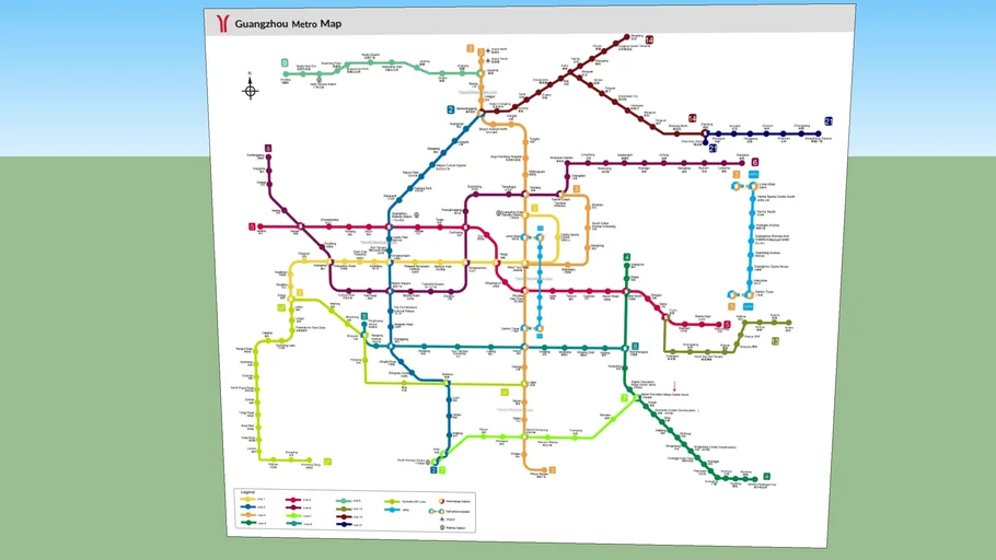 Guangzhou subway map | 3D Warehouse