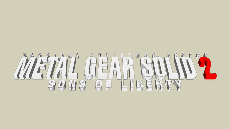 Metal Gear Solid 2 Sons of Liberty logo | 3D Warehouse