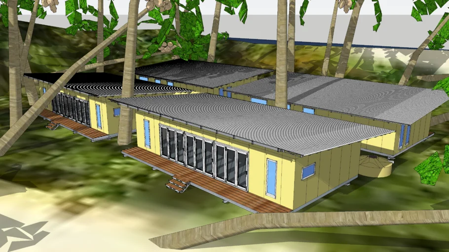 Eco Home 3B 105 m2 Carbon Aware Eco Tourism Accommodation/Building | 3D ...