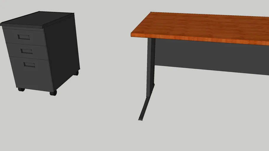SSellers Desk and File Cabinet | 3D Warehouse