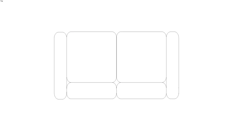 2D CANAPE 2 PLACES | 3D Warehouse