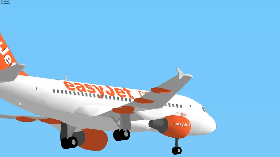 EasyJet Airbus A320 Approaching Amsterdam-Schiopol, Netherlands. | 3D ...