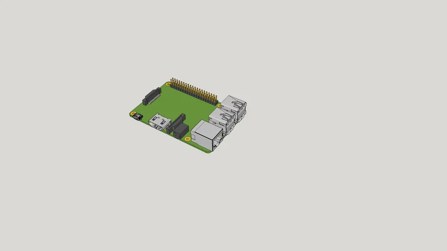 RaspberryPi B+ v2 de http://www.thingiverse.com/jayftee | 3D Warehouse