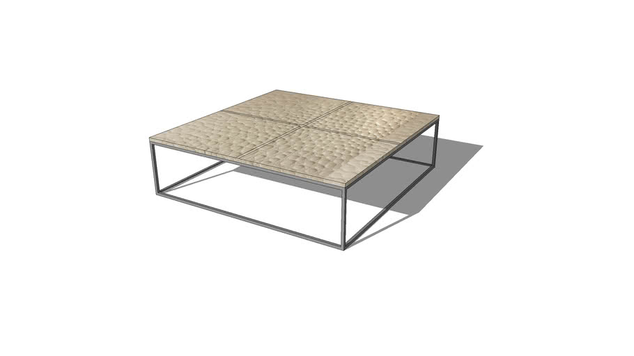 COCKTAIL TABLE CUADRADA STUDIO EN CUERO PERLADO ST19100 | 3D Warehouse