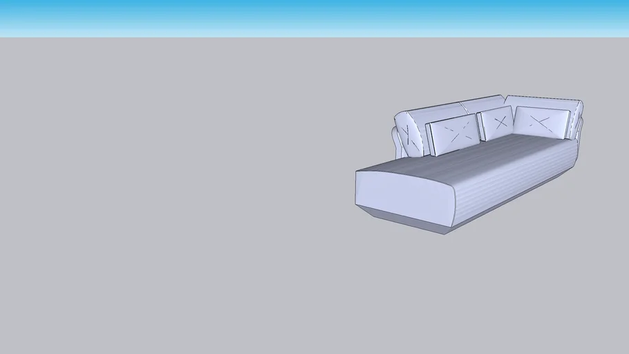 QLIV - Flared Sofa Dormeuse Large, Arm L | 3D Warehouse