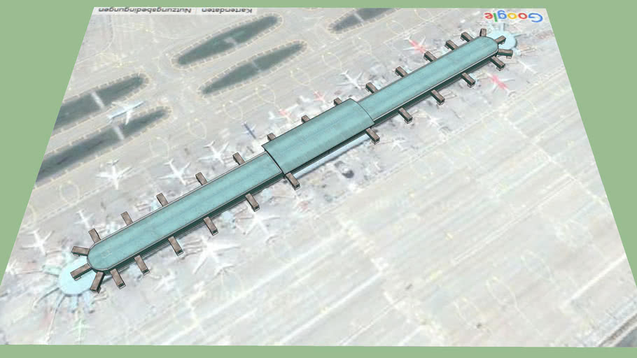 RKSI Seoul Incheon Airport Concourse A (without jetways) | 3D Warehouse