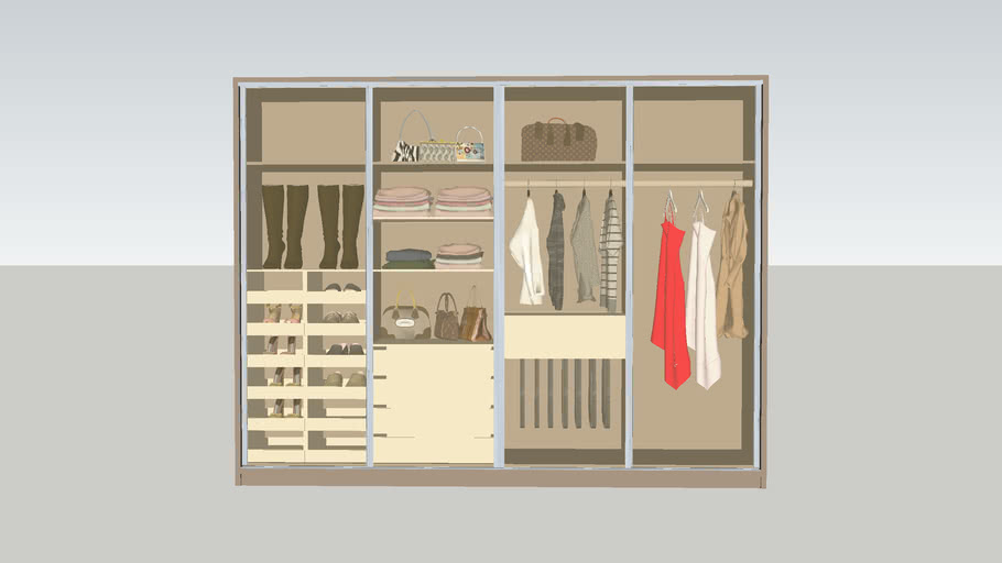 GUARDA ROUPAS 4 PORTAS | 3D Warehouse