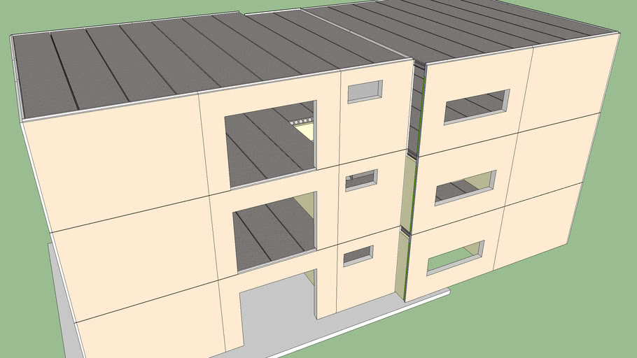 Vivienda 3 plantas dos pisos | 3D Warehouse