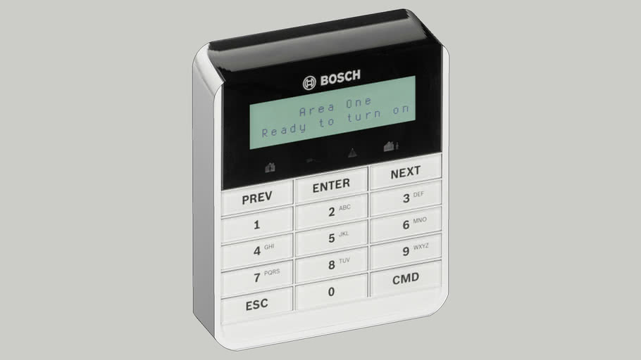 Bosch Radionics B915 Alarm Keypad for the B9512 & B8512 Panels | 3D ...