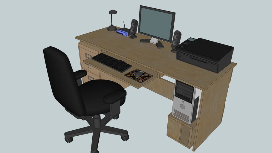 Study Desk 3D Warehouse, 53% OFF | www.pinnaxis.com