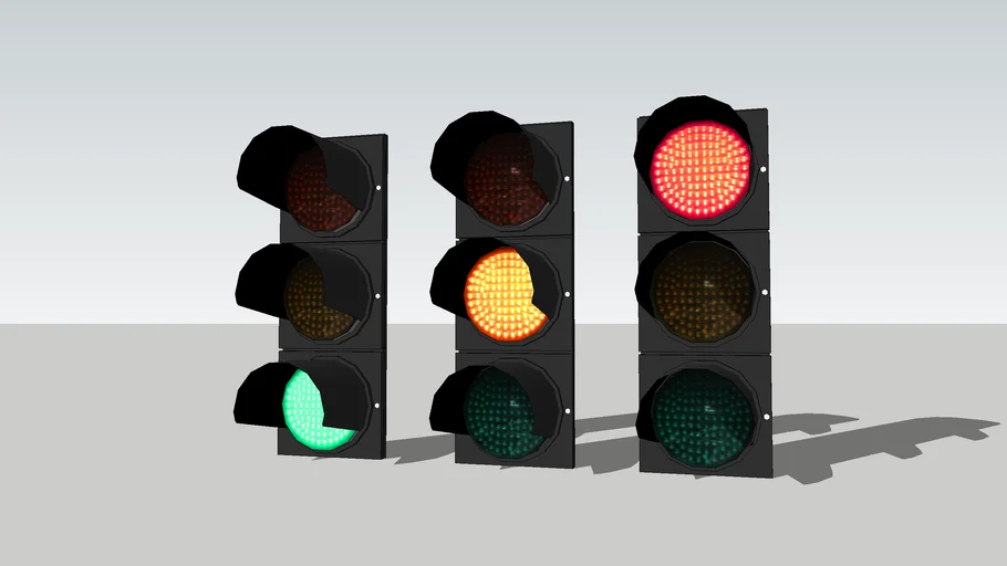 Semaforos Ibericos LED tricolor. | 3D Warehouse