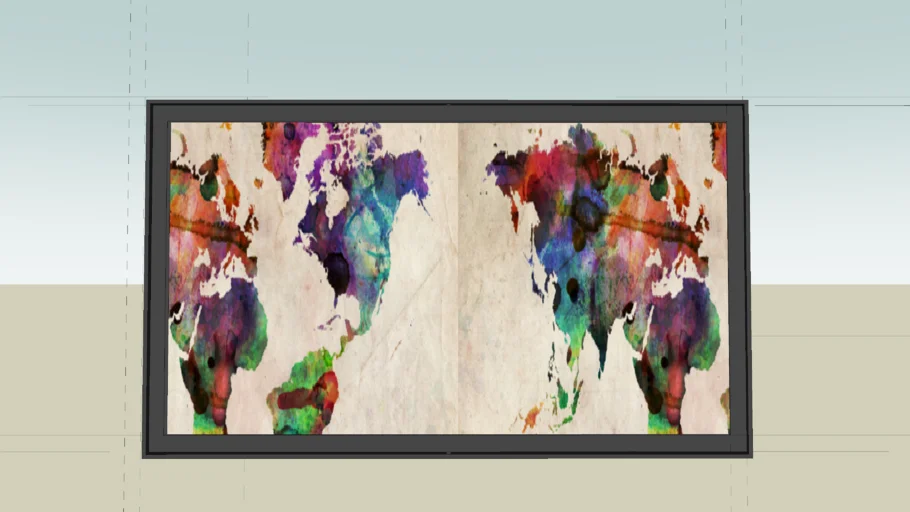 Rotating Wall-mounted 2-sided Projector Screen | 3D Warehouse