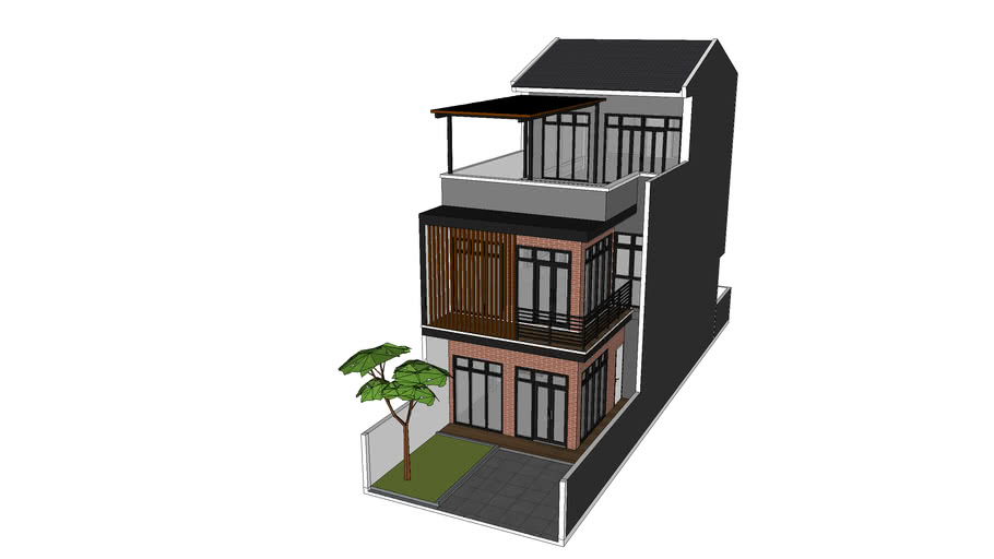 Desain rumah 3 lantai | 3D Warehouse