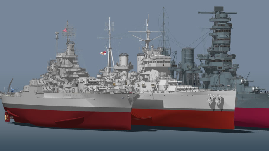 79; Three World War II Battleships | 3D Warehouse