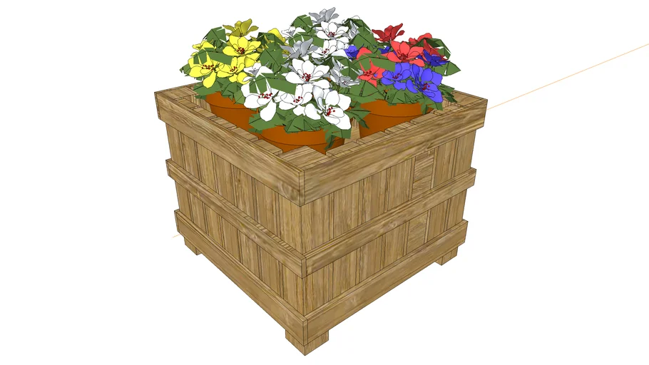 Floral-Display---Potted-Flowers---#1 | 3D Warehouse