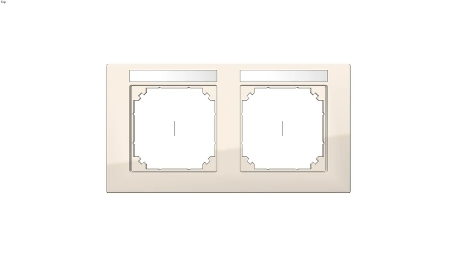 M-Plan frame, 2-gang with labelling option, horizontal installation ...