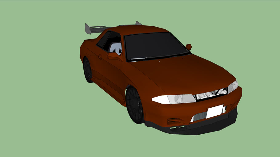 Modified Nissan GT-R R33 V Spec (Dark Orange/Red) | 3D Warehouse