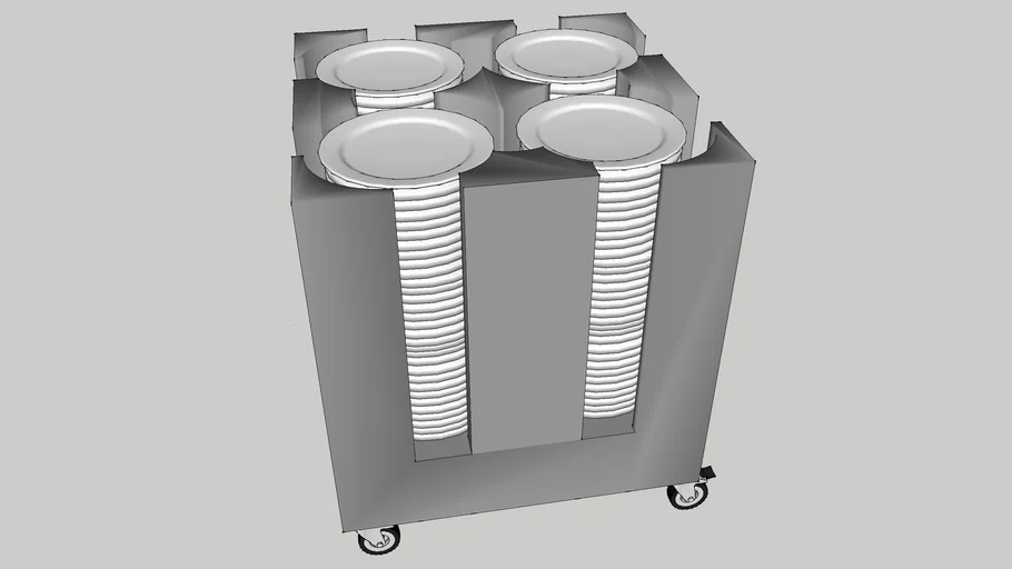 poker chip plate dolly | 3D Warehouse