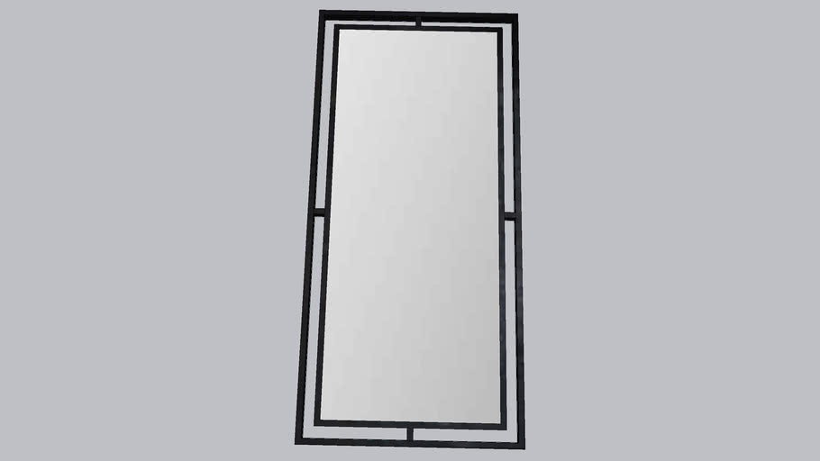 Crate & Barrel Rodin Black Floor Mirror by Athena Calderone | 3D Warehouse