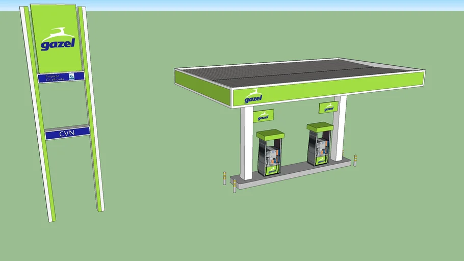 GAZEL Gas Station Island | 3D Warehouse