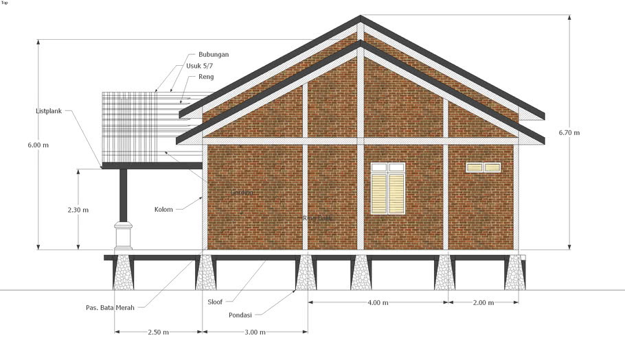 sketsa 2d rumah sdederhana | 3D Warehouse