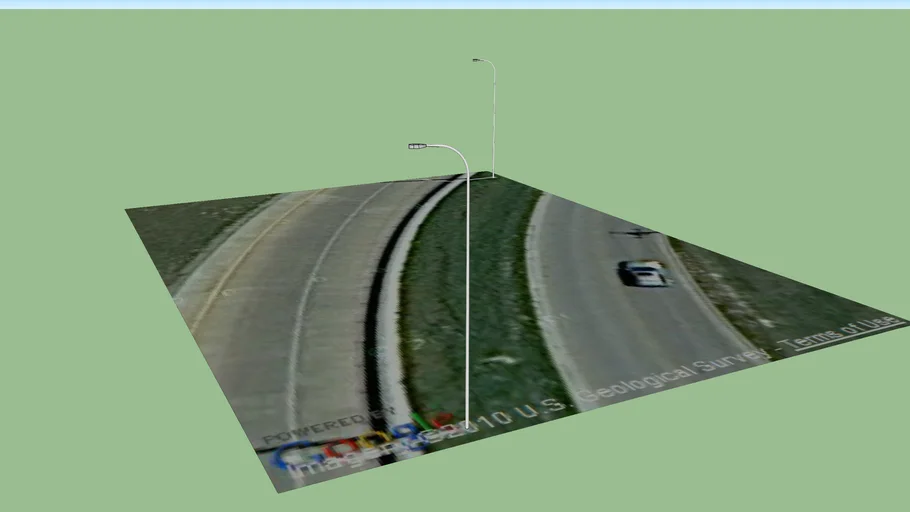 I-94 Row of streetlights at 159th and Bishop Ford off ramp | 3D Warehouse